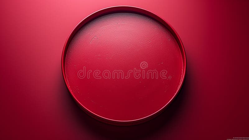 A Red Circular Object on a Red Surface with a White Background Stock ...