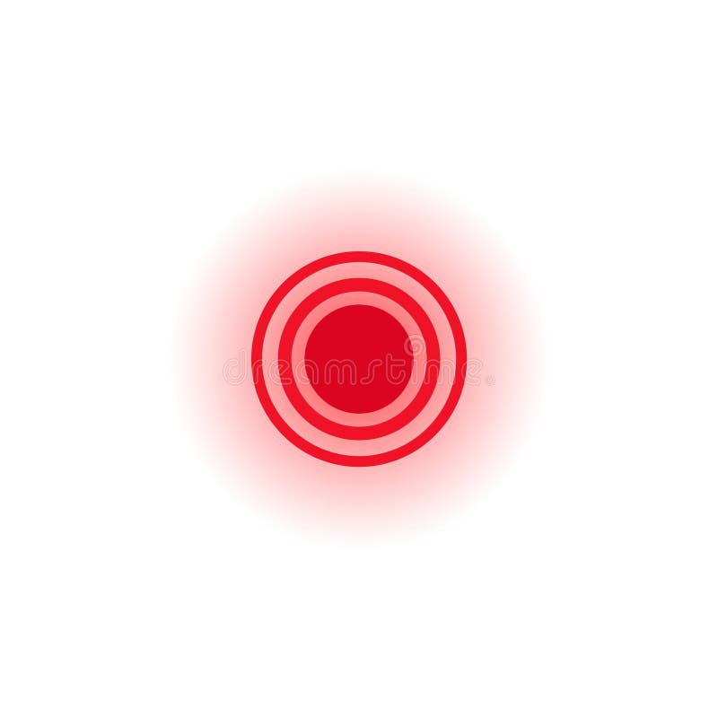 Red Circular Pattern with Concentric Rings Displayed in Simple ...
