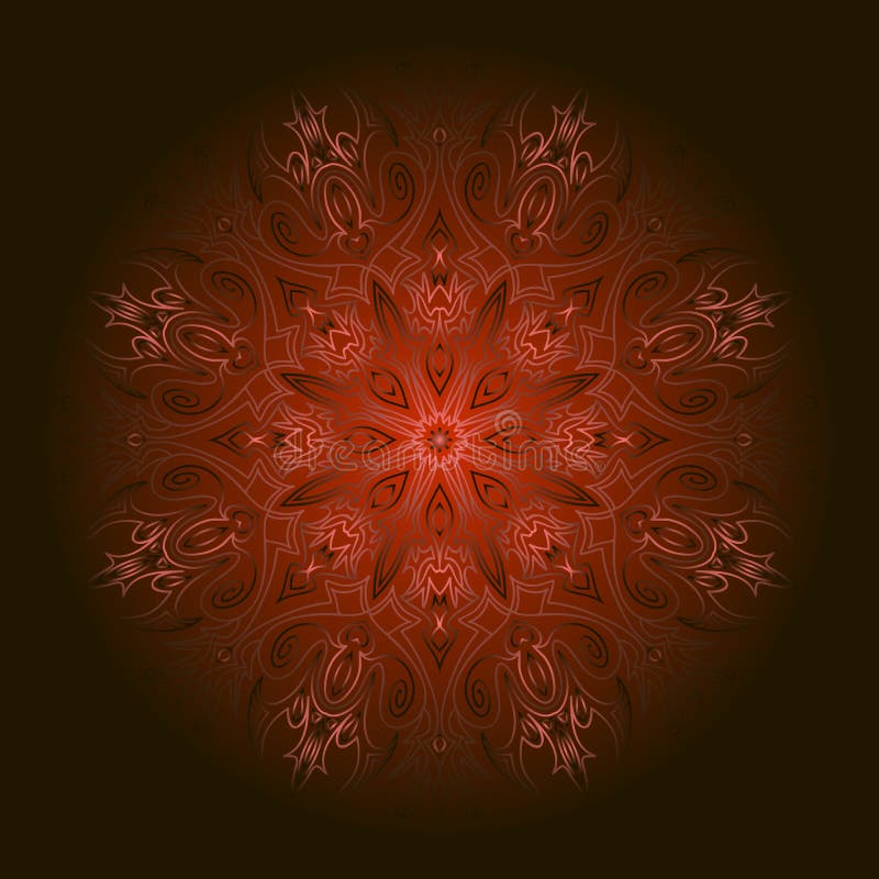 Red Circular Pattern with Transparent Edge Over Black Background Stock ...