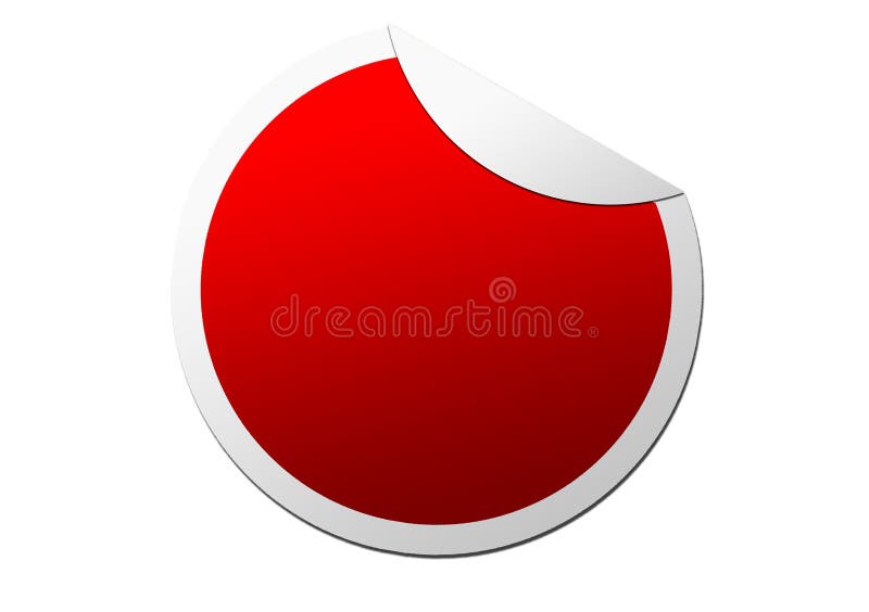 Red Circular Shape Digital Sticker for Notes Stock Photo - Illustration ...