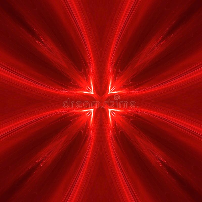 Red Circular Wave Glow. Kaleidoscope Lighting Effect Stock Illustration ...