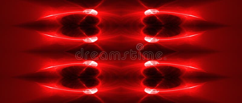 Red Circular Wave Glow. Kaleidoscope Lighting Effect Stock Illustration ...