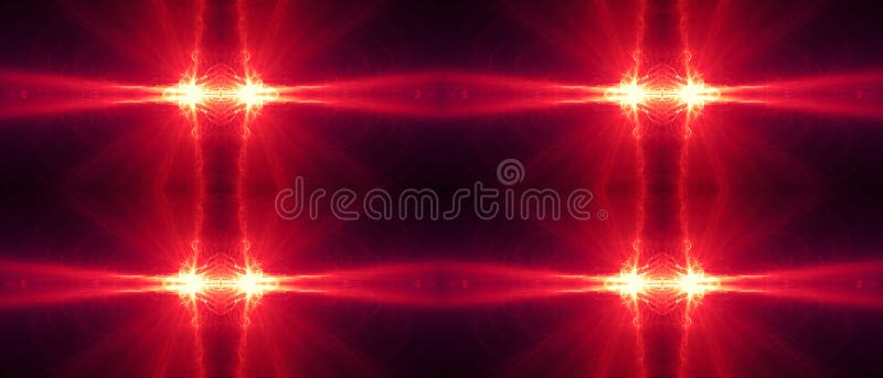 Red Circular Wave Glow. Kaleidoscope Lighting Effect Stock Illustration ...