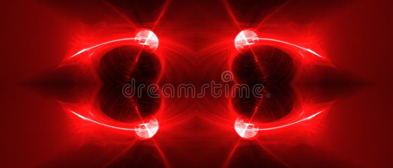 Red Circular Wave Glow. Kaleidoscope Lighting Effect Stock Illustration ...