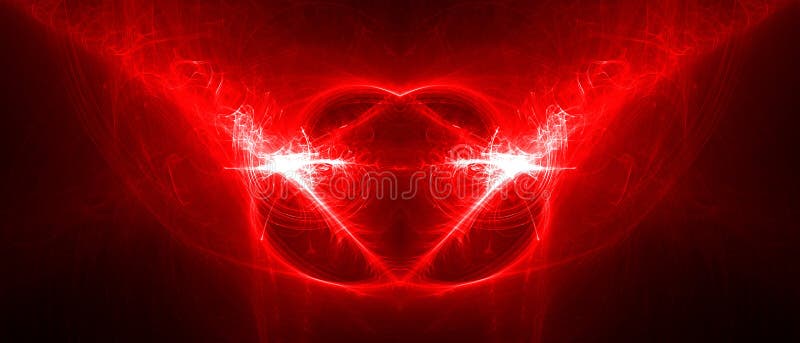 Red Circular Wave Glow. Kaleidoscope Lighting Effect Stock Illustration ...