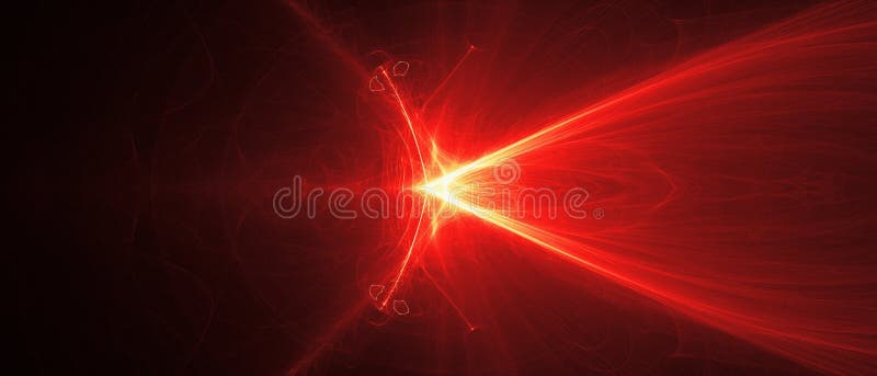 Red Circular Wave Glow. Kaleidoscope Lighting Effect Stock Illustration ...