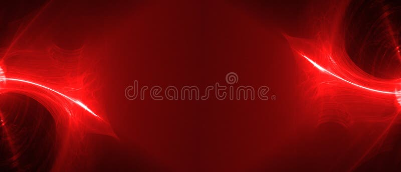 Red Circular Wave Glow. Kaleidoscope Lighting Effect Stock Illustration ...