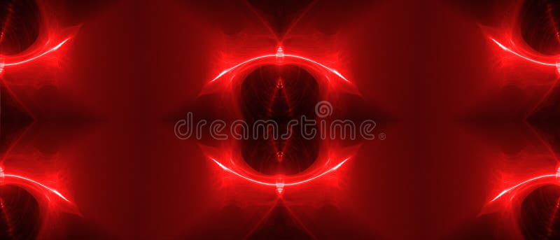 Red Circular Wave Glow. Kaleidoscope Lighting Effect Stock Illustration ...