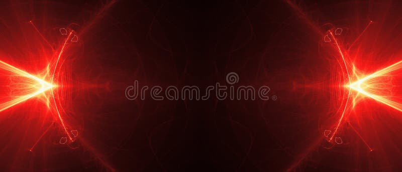 Red Circular Wave Glow. Kaleidoscope Lighting Effect Stock Illustration ...