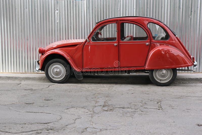 Red Citroen 2CV stock image. Image of transportation - 54228565