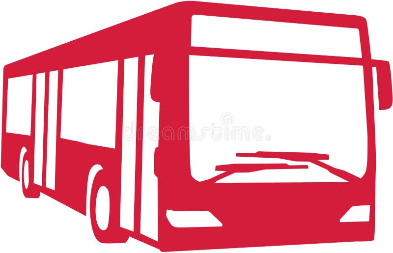 Red city bus stock vector. Illustration of traffic, trip - 107158666