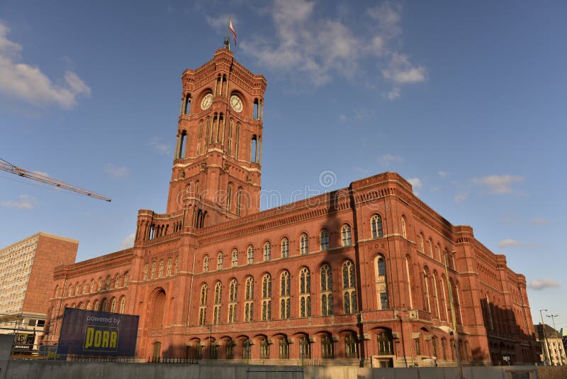 Red City Hall, Berlin, Germany Editorial Image - Image of town ...