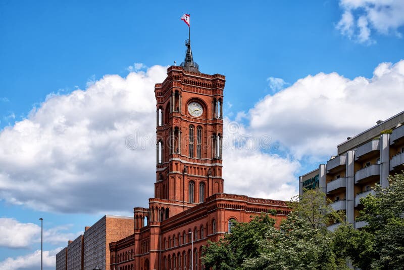 The Red City Hall Rotes Rathaus in Berlin, Germany Editorial Photo ...