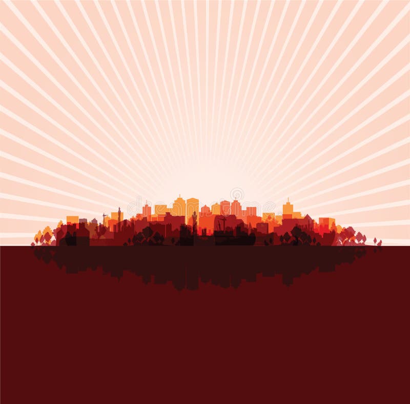 Red Cityscape Overprint Background Stock Illustrations – 28 Red ...