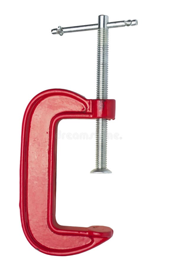 Red clamp stock image. Image of work, background, equipment - 31592241