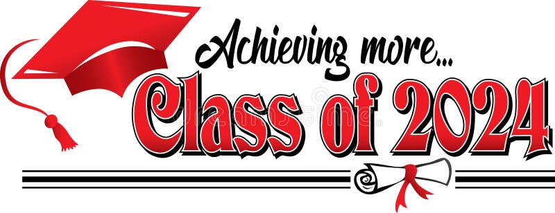 Red Class of 2024 Achieving More Banner Stock Illustration ...