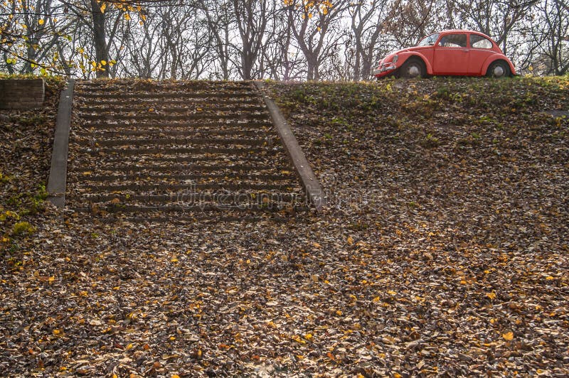 Red classic car stock photo. Image of motor, collector - 49920890