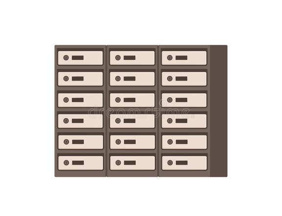 Red Classic Mailbox on Stand Vector Illustration Isolated on White ...