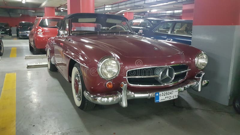 Red Classic Mercedes editorial image. Image of classic - 82874750