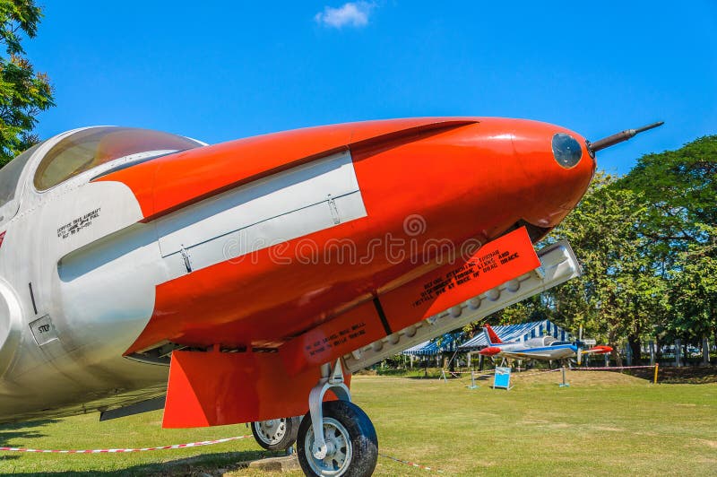 Red classic old Airplane editorial photography. Image of airplane ...