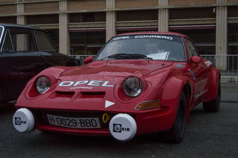 Red Classic Opel GT Conrero Parked in the Street Editorial Stock Photo ...