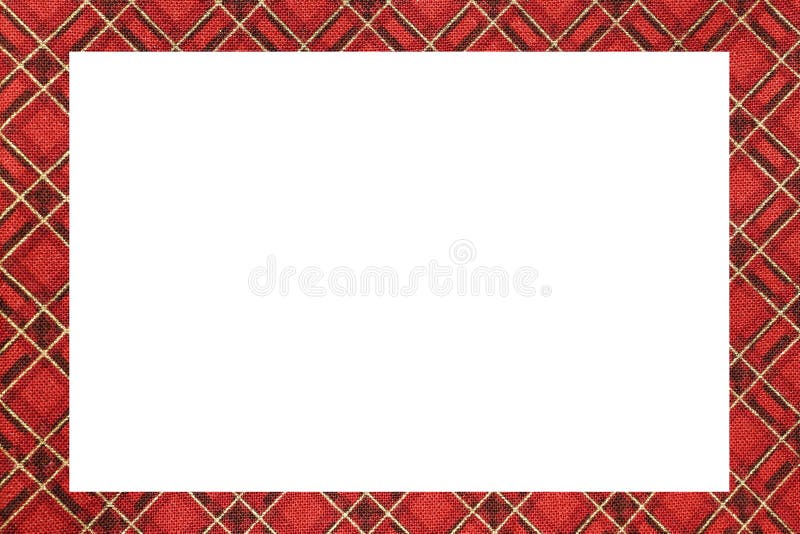 Red Tartan Type Scottish Frame with a White Space To Write a Mes Stock ...