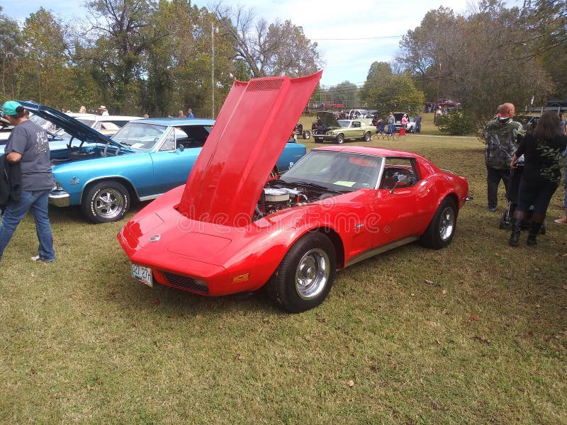 Red classy american muscle editorial stock photo. Image of muscle ...