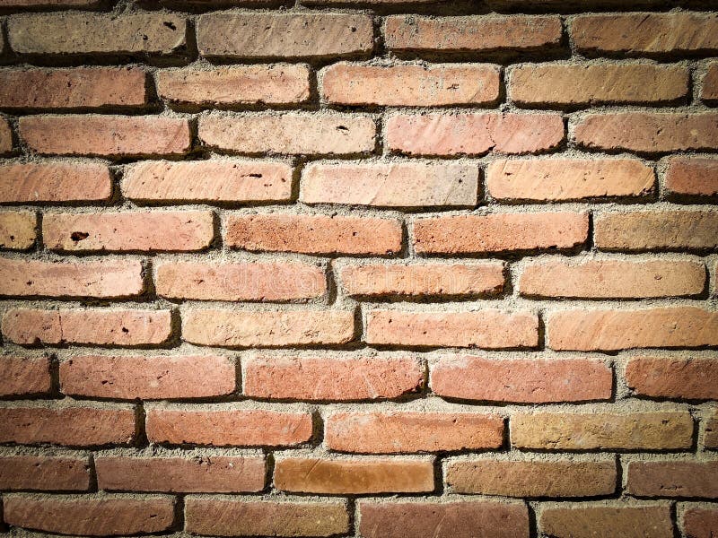 Red Clay Brick Wall, Detailed View of Bricks Stock Photo - Image of ...