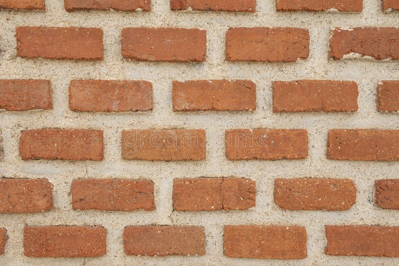 Red Clay Brick Wall and Joints Filled with Gray Cement. Clay Vector ...