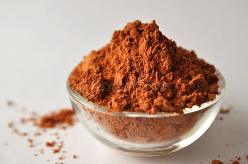 Red Clay Powder Montmorillonite in Bowl Stock Photo - Image of ...