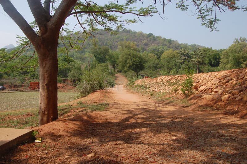 A Clay Road and an Earthen Road in the Village, Not an Asphalt Road ...