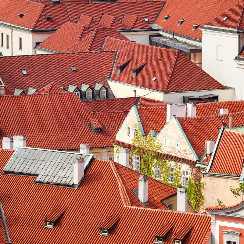 Red clay roofs stock photo. Image of historic, exterior - 33454236