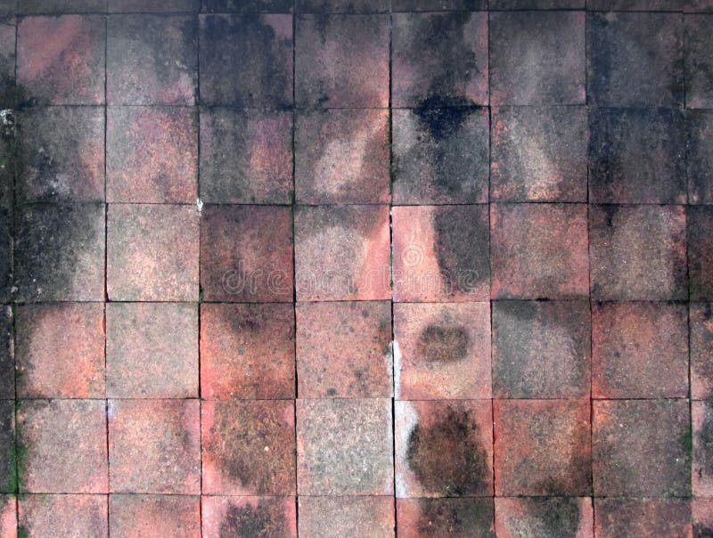 Red clay square wall tiles stock image. Image of detail - 44843111