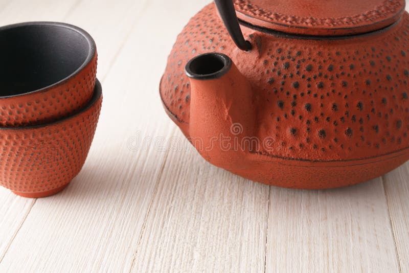 Red clay tea pot set stock photo. Image of chinese, beverage - 260120372