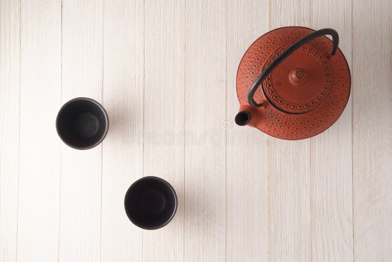 Red clay tea pot set stock photo. Image of kitchenware - 260120378