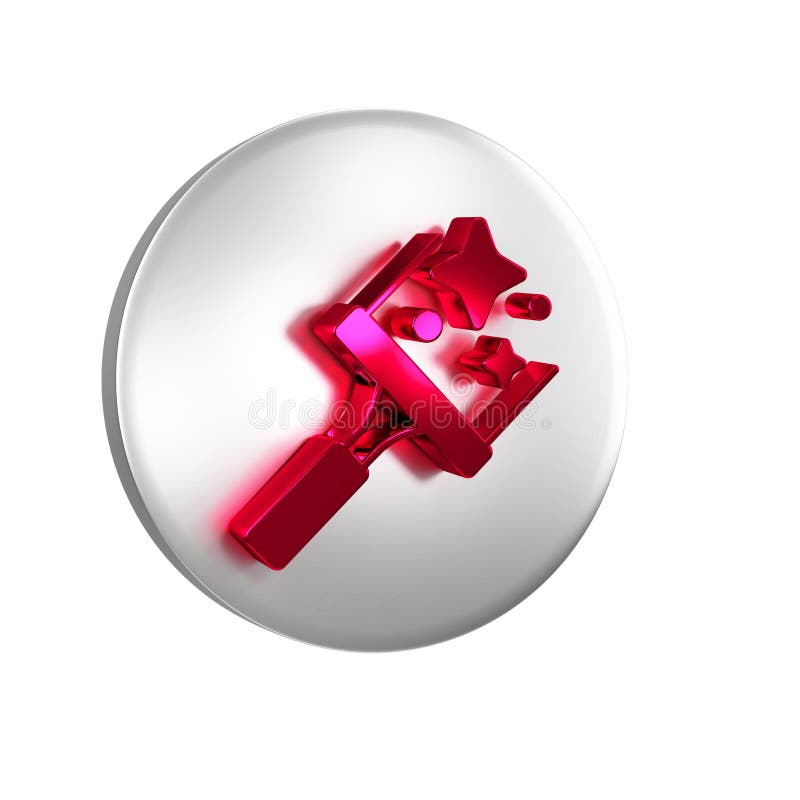 Red Cleaning Service with of Rubber Cleaner for Windows Icon Isolated ...