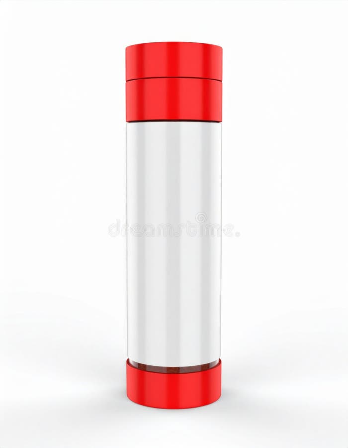 Red and Clear Glue Stick on White Background for Crafts Stock ...