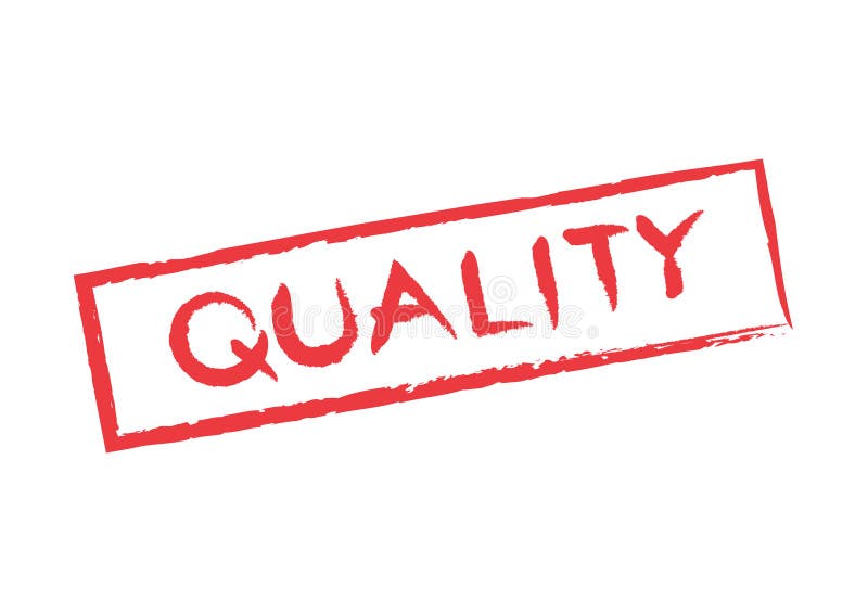 Red Clearly Quality Word in Red Square Frame Isolated on White ...