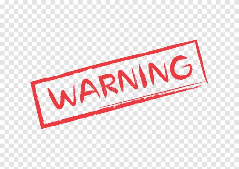 Red Clearly Warming Word in Red Square Frame Isolated on Transparency ...