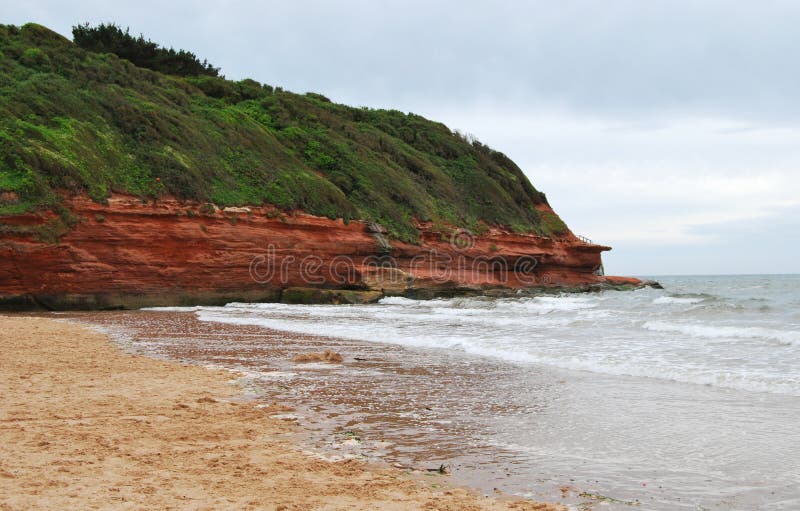 Red cliff. stock photo. Image of sand, summer, beach - 50288130