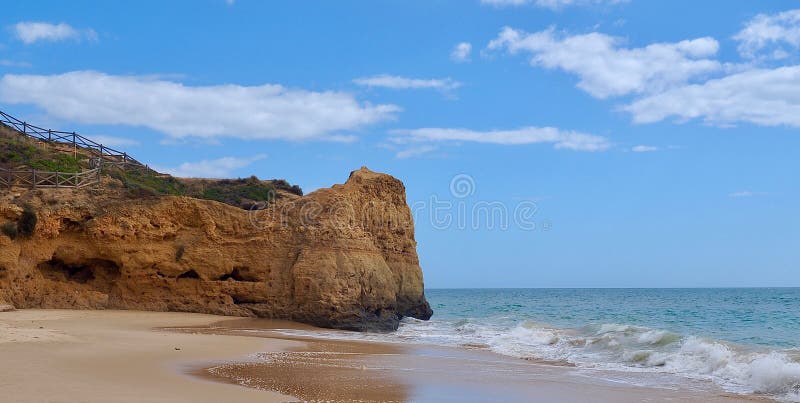 Red Cliffs at a Beautiful Algarve Beach in Portugal Stock Photo - Image ...