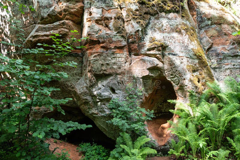 Red Cliffs in Cesis, Latvia Stock Image - Image of cesis, travel: 286182427