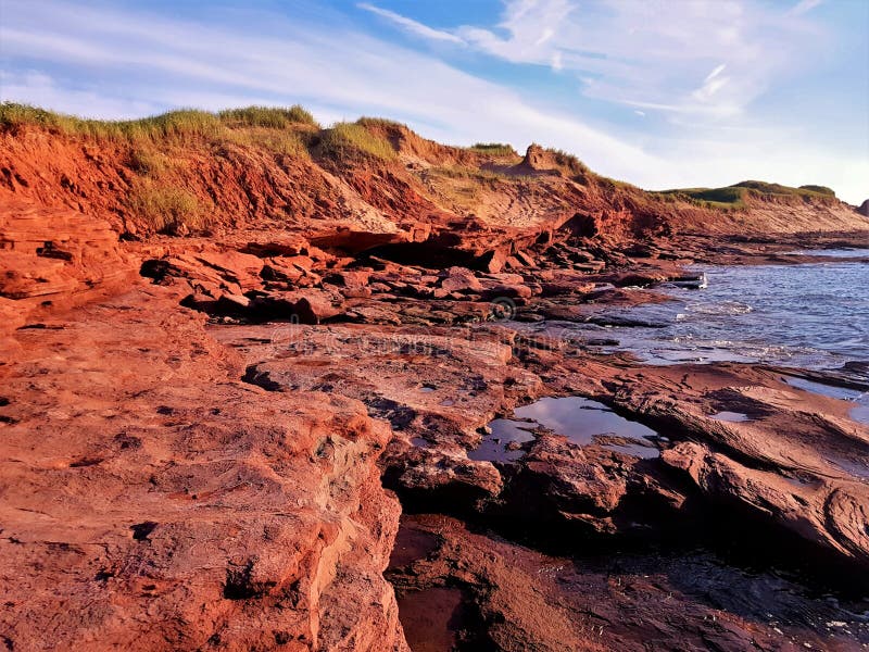 Red Cliffs - Prince Edward Island - Canada Stock Photo - Image of ...