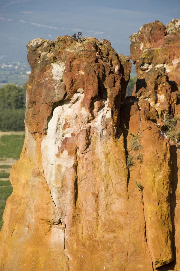 Red cliffs of Roussillon stock photo. Image of france - 7636308