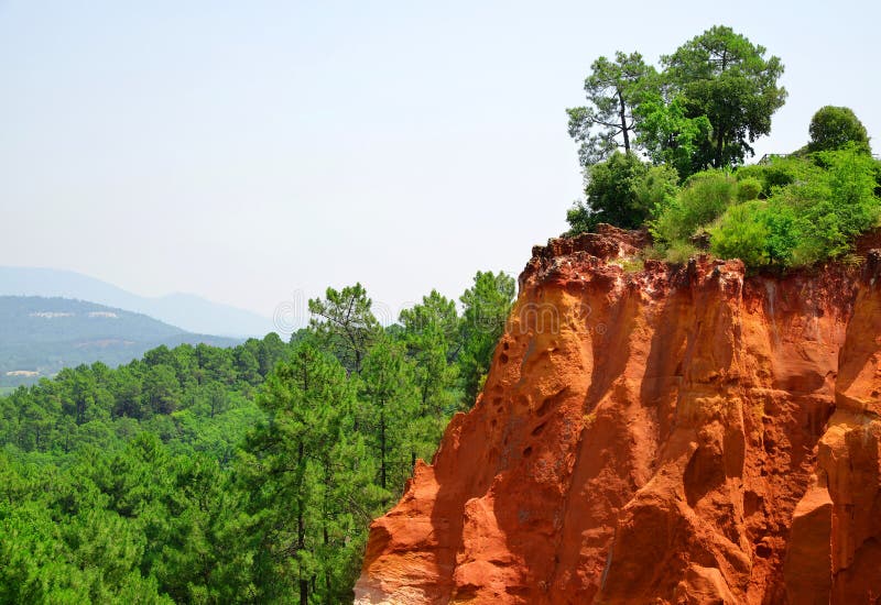 Red Cliffs in Roussillon stock image. Image of travel - 58877335