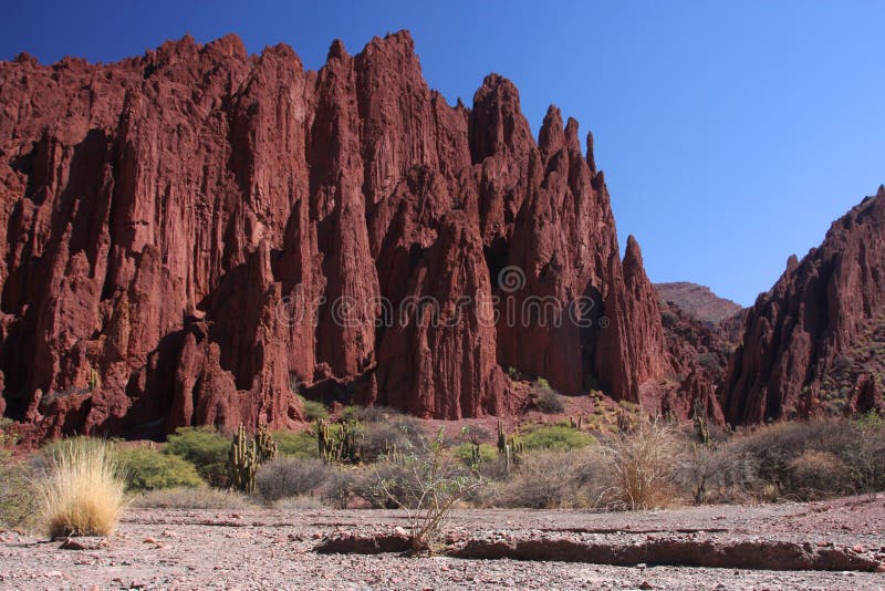 Red Cliffs in Tupiza stock photo. Image of cactus, desert - 21324146