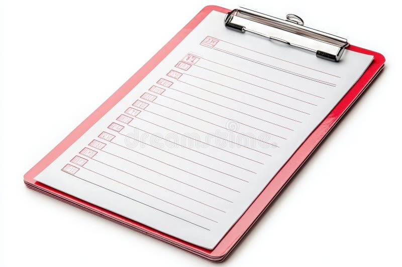 Blank Checklist on Clipboard for Organizing Tasks and Tracking Progress ...