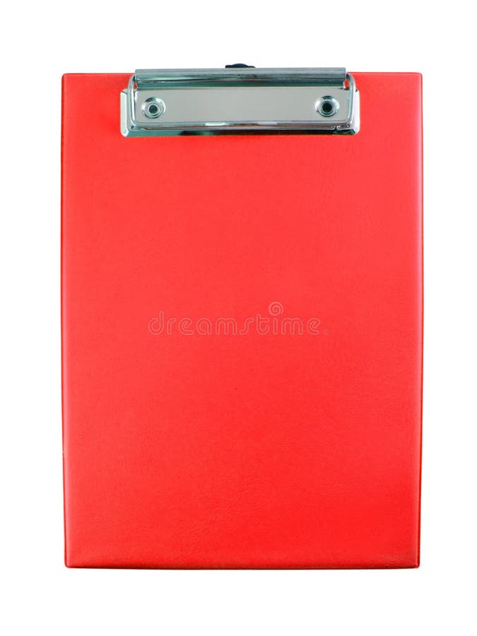 Red clipboard isolated stock image. Image of plastic - 23476803
