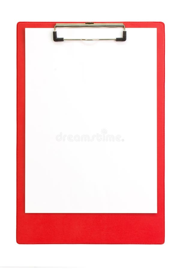 Red clipboard stock image. Image of sheet, office, notes - 42273683
