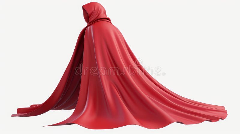 The Red Cloak. 3D Realistic Modern Illustration Stock Illustration ...